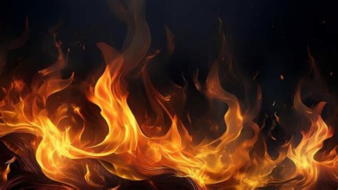 Intense Fire Dynamics Premium Ai Generated Image