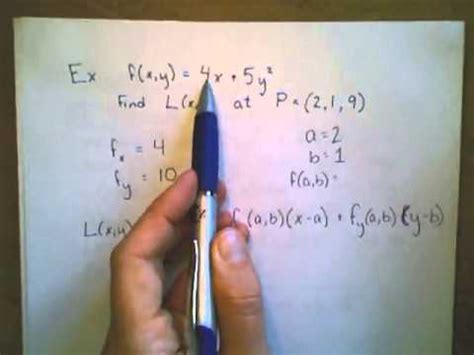 14 4 Linearization Of Multivariable Functions YouTube