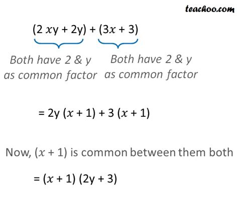 Factorisation Of Algebra By Regrouping Terms Teachoo Factorisation