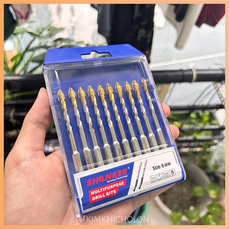 Mũi Khoan 4 Cạnh Đa Năng Shanker 6mm 8mm 10mm 12mm Chính Hãng