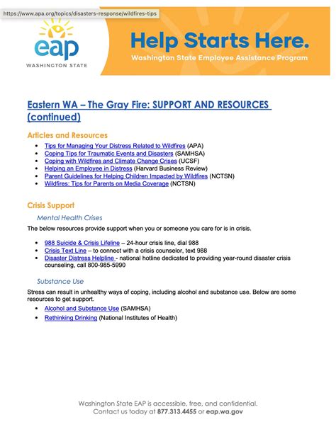Eap Gray Fire Support And Resources Day At A Glance