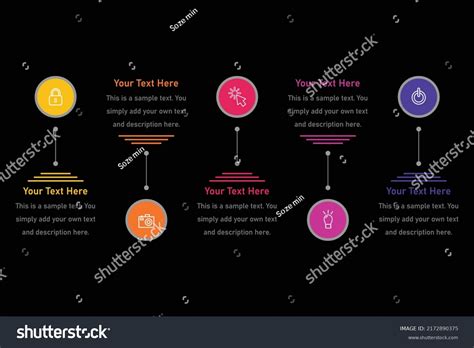 Circle Flowchart Scheme Infographics Chart Element Stock Vector