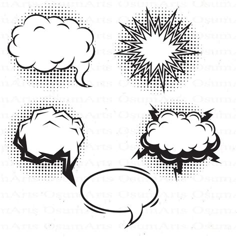Speech Bubbles SVG Comic Speech Bubbles Svg Speech Bubble Etsy