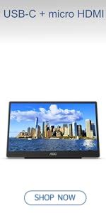 Amazon Com AOC T Full HD X Touch Enabled Portable IPS Monitor USB C And