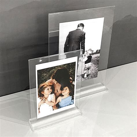 Clear Acrylic Photo Frame With Clear Base A5 Or A4 Clear Picture