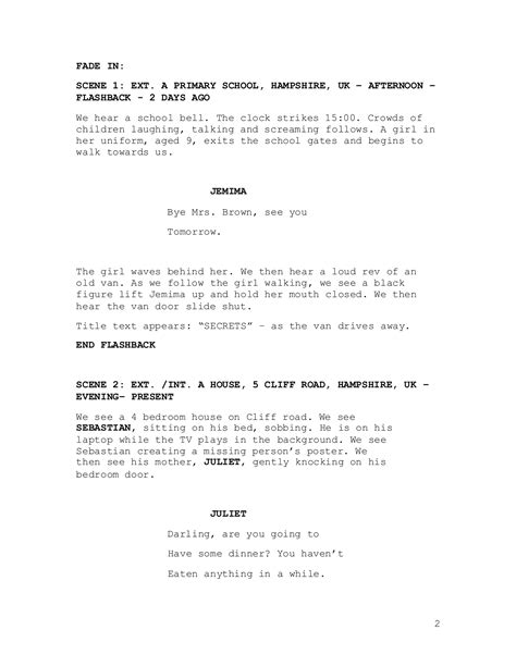 Secrets Script Draft 2 Pdf