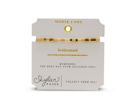 Skylar Paige Bridesmaid Morse Code Tila Beaded Bracelet Shimmeri
