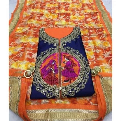 Festive Wear Embroidered Cotton Dress Material At Rs 360 Unstitched