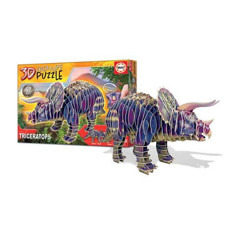Puzzle 3D Creature Dino Triceratops Loja da Criança