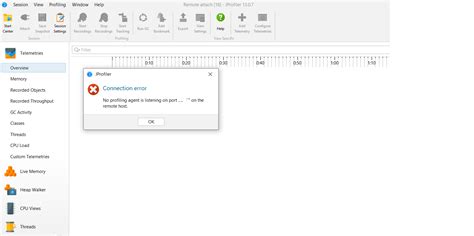 Jprofiler Connection Issue No Profiling Agent Is Listening On A Remote