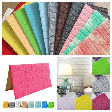 Jual COD RL Walpaper Dinding Bata 70x39 Wallpaper Dinding Foam 3D