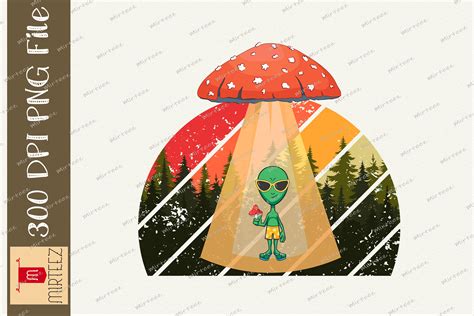 Psychedelic Mushroom Trippy Alien Png By Zemira Thehungryjpeg
