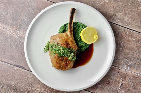 Riff On Côte De Veau Pojarski Veal Chop With A Veal Farce Wrapped In