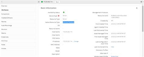 informix database opsramp documentation