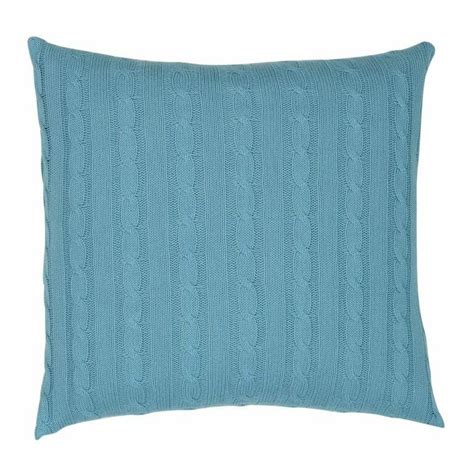 Teal Knitted Cushion Cover 50cm X 50cm