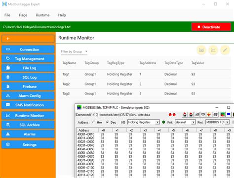 Modbus Logger Expert Hadiscada