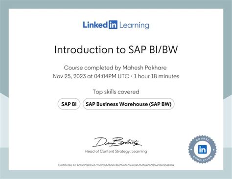 Mahesh Pakhare On Linkedin Certificate Of Completion