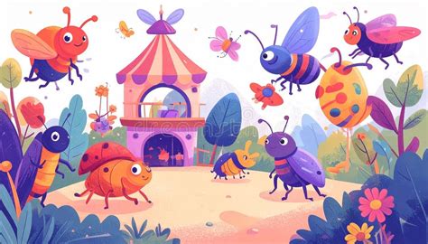 Colorful Cartoon Insects Stock Illustrations 11 457 Colorful Cartoon