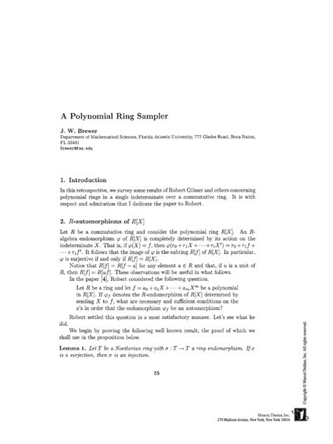 A Polynomial Ring Sampler Pdf Ring Mathematics Functions And