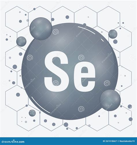 Minerals Selenium Se And Vitamin For Health Chemical Element Of