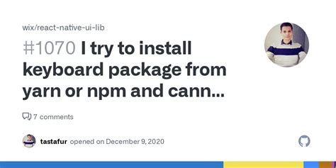 I Try To Install Keyboard Package From Yarn Or Npm And Cannot Find It For Https Github Com Wix