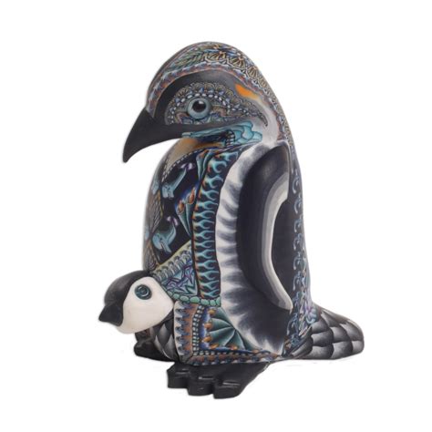 Unicef Market Handcrafted Polymer Clay Penguin Sculpture 3 Inch