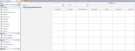 Microsoft Access Calendar Database Template Microsoft Access Developers Blog