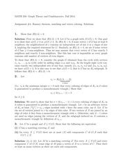 MATH 350 Fall 2014 Homework 4 Solutions MATH 350 Graph Theory And