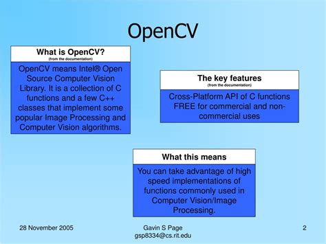Ppt Opencv Tutorial Powerpoint Presentation Free Download Id5889