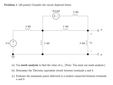 Solved Problem Points Consider The Circuit Depicted Chegg