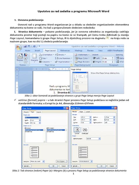 Uputstvo Za Rad Zadatka U Programu Word Pdf