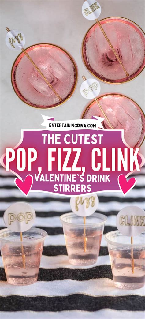 Pop Fizz Clink Champagne Stirrers With Free Printable