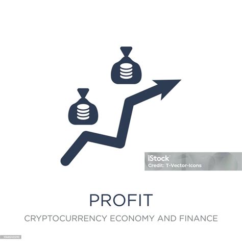 이익 아이콘입니다 Cryptocurrency 경제 및 금융 컬렉션에서 흰색 배경에 유행 평면 벡터 이익 아이콘 개발에 대한 스톡 벡터 아트 및 기타 이미지 Istock