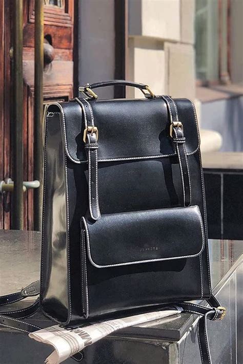 Ecosusi Laptop Backpack For Women Pu Leather Backpack Vintage For
