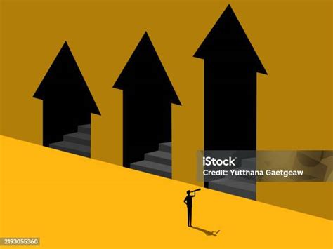 최고를 선택하십시오 사업가는 가장 높은 화살표가 있는 문을 선택합니다 결정에 대한 스톡 벡터 아트 및 기타 이미지 결정 선택 가능성 Istock