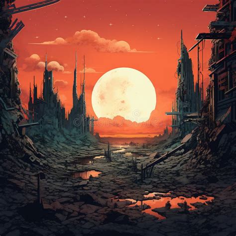 Space Background World Collapse Doomsday Scene Concept Illustration