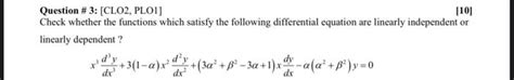 Solved Question 3 Clo2 Ploi 10 Check Whether The