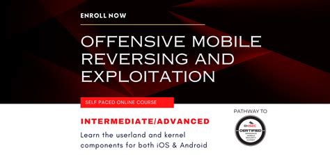 On Demand Offensive Mobile Reversing And Exploitation Course 8ksec Academy