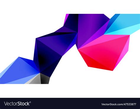 D Low Poly Triangle Design Elements Royalty Free Vector