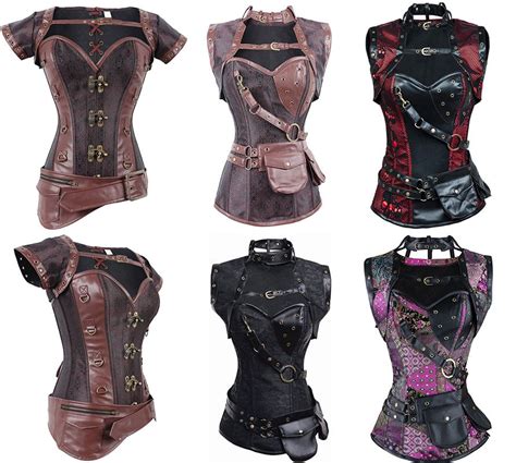 2017 Sexy Retro Lingerie Women Steel Boned Overbust Gothic Corset