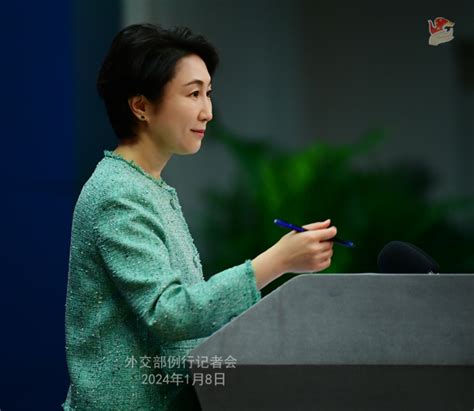 Очередная пресс конференция 8 января 2024 г у официального представителя МИД КНР Мао Нин