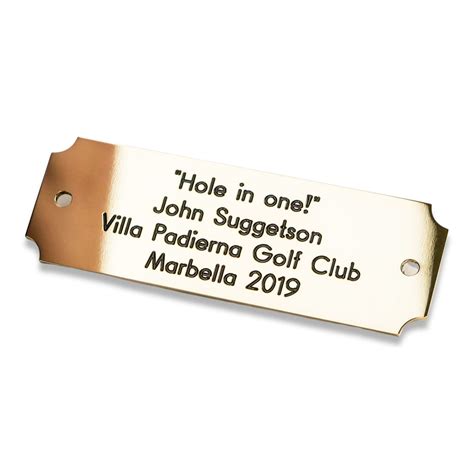 Small Size Scalloped Corner Solid Brass Engraved Plaques Engraving