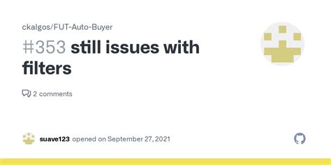 Still Issues With Filters Issue Ckalgos Fut Auto Buyer Github