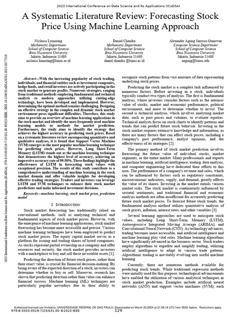 Machine Learning In Stock Price Forecasting Pdf Machine Learning