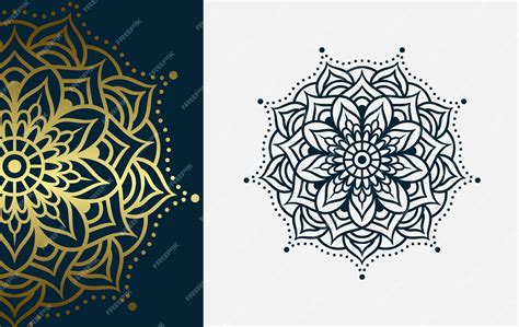 Premium Vector Mandala Style Vector Shapes Design Collection