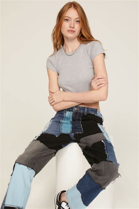 Upcycled Patchwork Straight Jeans By Nigel Xavier Rent The Runway