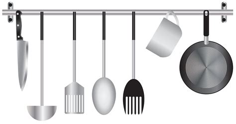Kitchen Utensils Clipart Black And White At Quyen Elliott Blog
