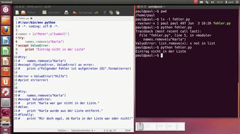 Python Programmierung Fehlerbehandlung YouTube