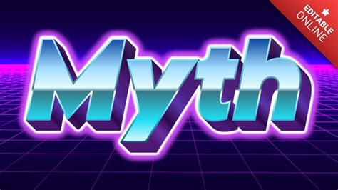 Myth Word Art Graphic Text Effect Generator