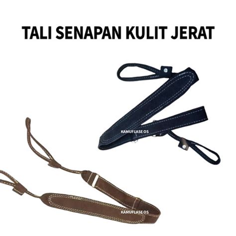 Jual TALI SENAPAN ANGIN KULIT JERAT Hitam Kab Bandung KAMUFLASE